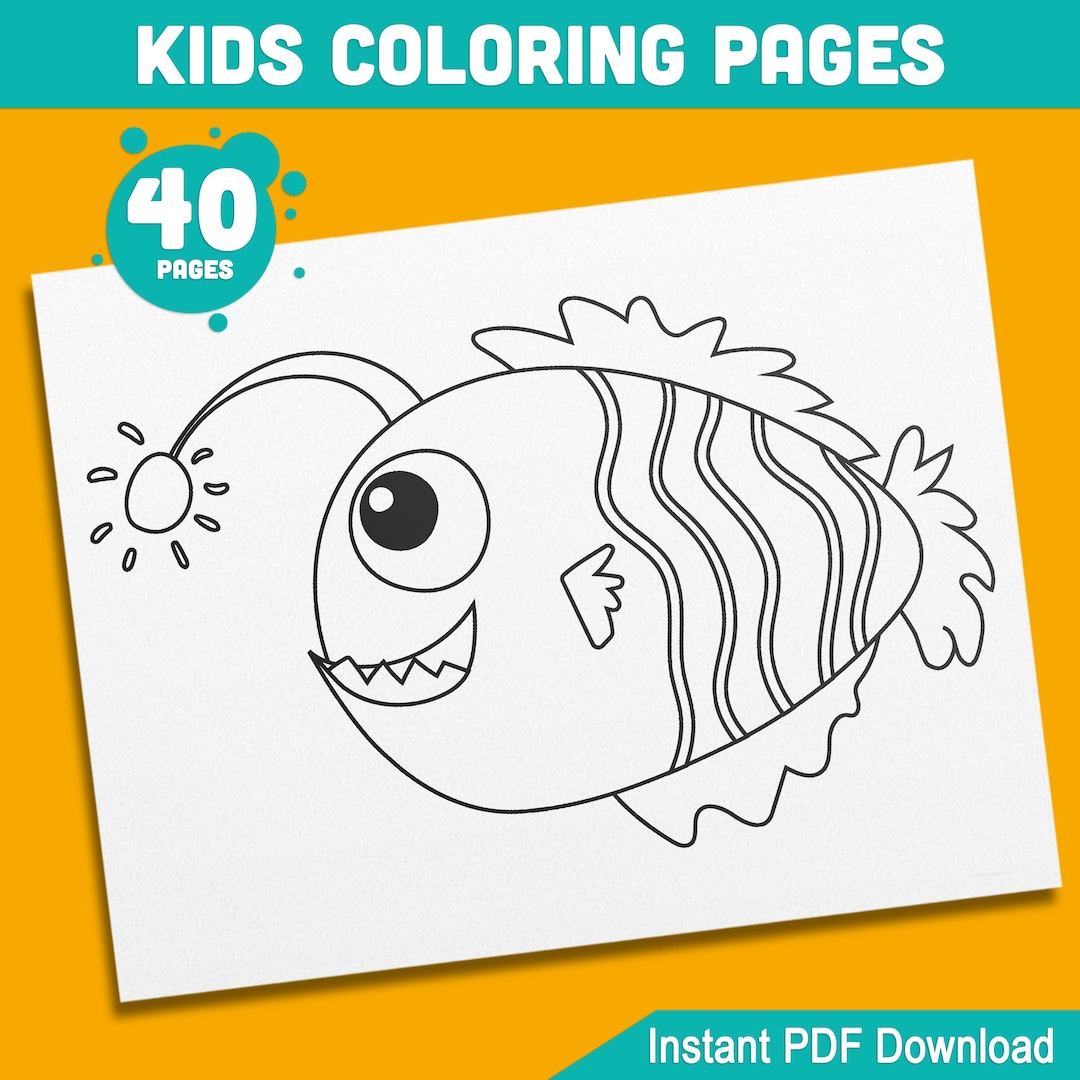 40 Printable Coloring Pages: Fun Activity Book for Kids, Toddlers ...
