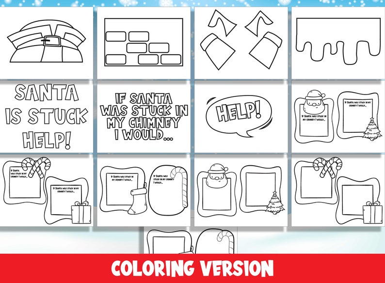 Help Santa is Stuck in the Chimney Fun Christmas Craft - Etsy