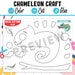 Cute Chameleon Craft : Color, Cut, and Glue, a Fun Activity for Pre K ...