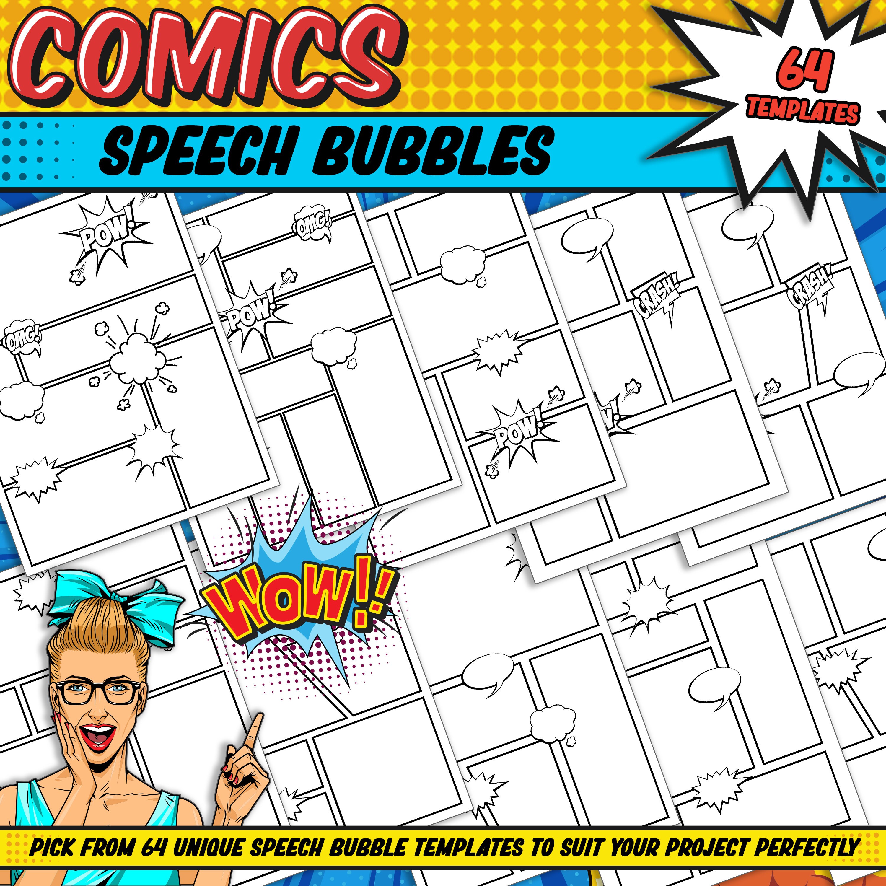 Comic Storyboard: 106 Templates, 10 Covers, 32 Blank Pages, 64 Pages ...
