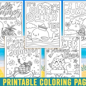 Summer Coloring Pages: 26 Printable Summer Holiday Designs for Kids ...