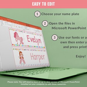 Student Desk Plates 30 Printable/editable Fairy Tale Classroom Name ...