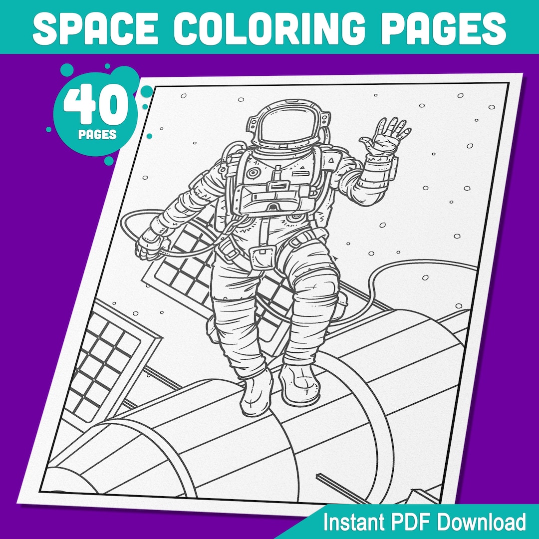 Space Coloring Pages: 40 Designs Featuring Astronauts, Ufos, Aliens ...