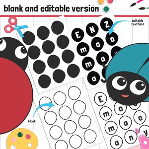 Ladybug Name Craft Activity: Back to School Bulletin Board, 40 Pages, 5 ...