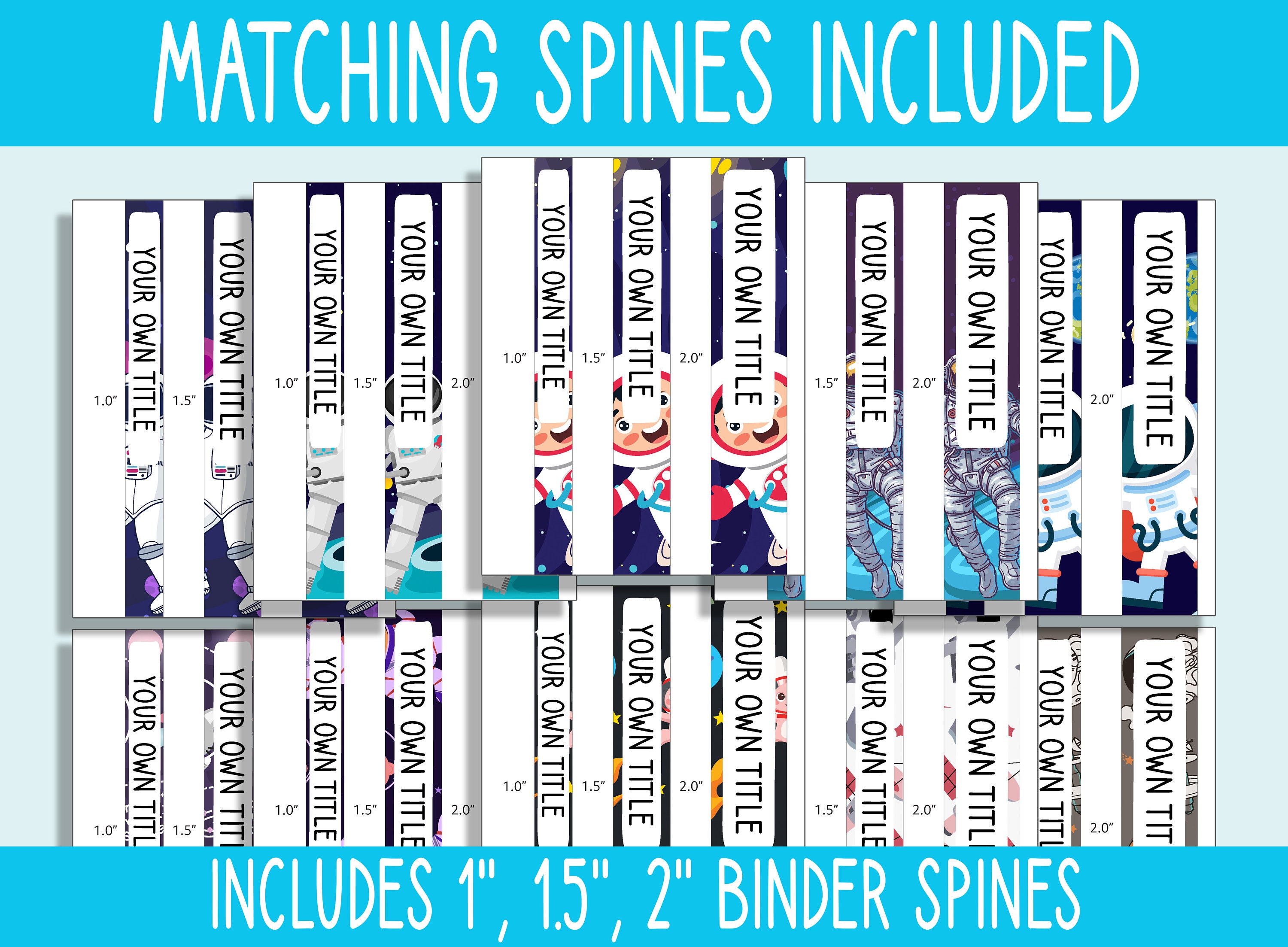 10 Editable Astronaut Binder Covers Includes 1 - Etsy