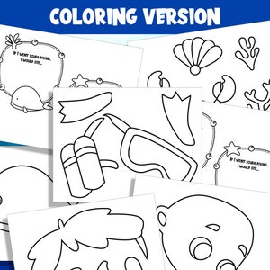 Underwater Adventures Craft Bundle: Scuba Diver and Ocean Animals ...