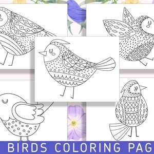 Cute Bird Coloring Pages: 25 Charming Designs for Kids and Adults, Fun ...