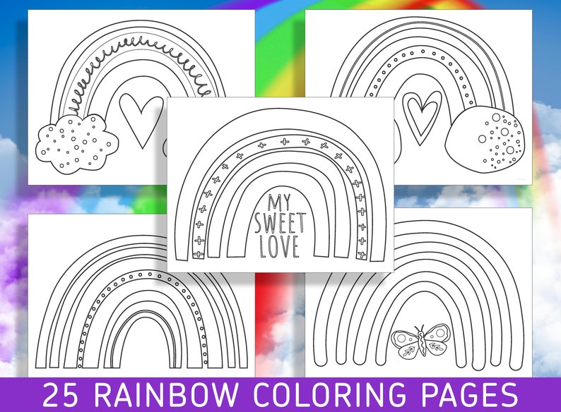 25 Delightful Rainbow Coloring Pages for Kids – Perfect for Preschool ...