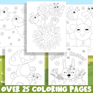 Spring Coloring Pages: 25 Printable Sheets Featuring Spring Elements ...