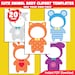 Animal Body Clipart Templates: Add Your Own Photo Face, Fun Cutouts for ...