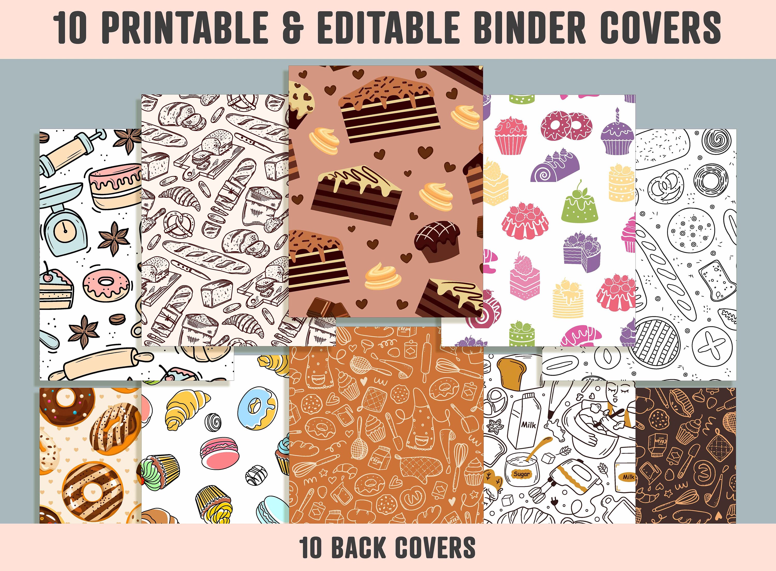 Bakery Binder Cover bread Cake Brownie Bun Croissant... - Etsy