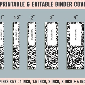 Abstract Vector Binder Cover, 10 Printable/editable Binder Coversspines ...