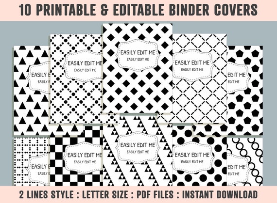 Binder Cover Templates Black And White