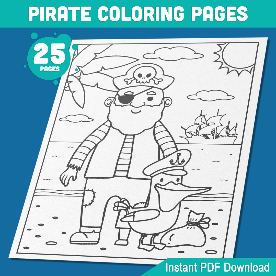 25 Printable Pirate Coloring Pages for Kids, Boys, Girls, and Teens ...