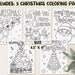 Printable Christmas Coloring Poster for Kids: 3 Sizes Included With 5 ...