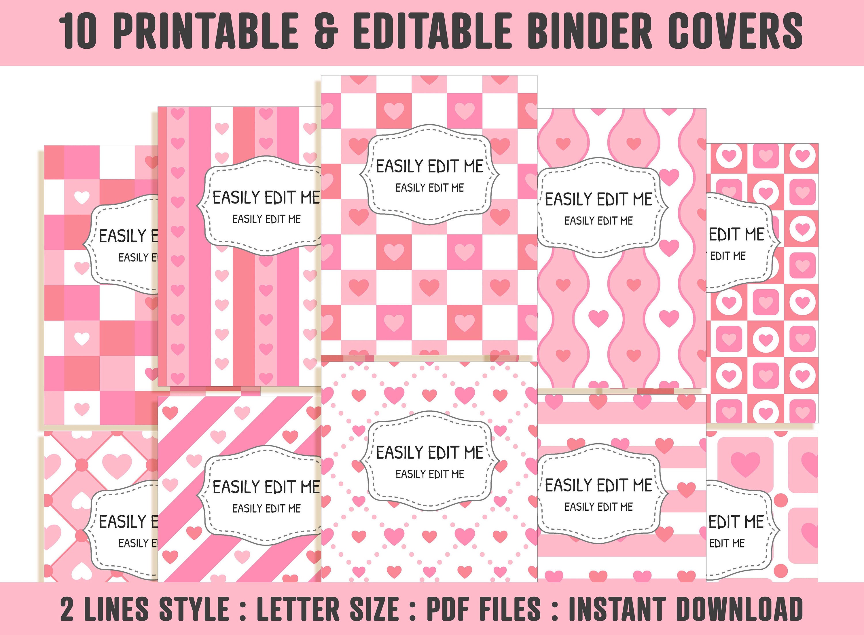 Editable Binder Cover Templates Purple