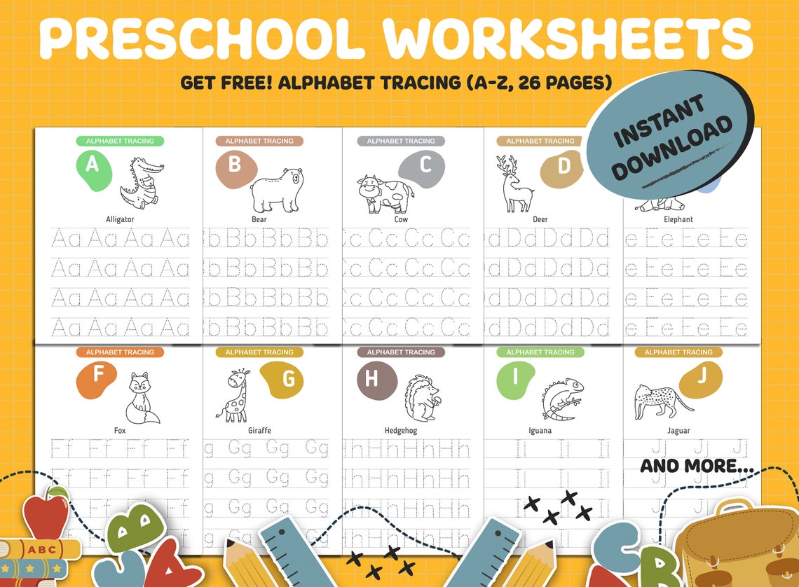 Preschool Worksheets 10026 Printable Worksheets Kids - Etsy