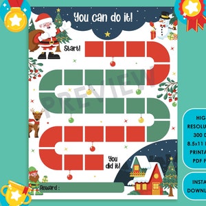 Printable Christmas Reward Chart Santa Claus/winter/snowman - Etsy