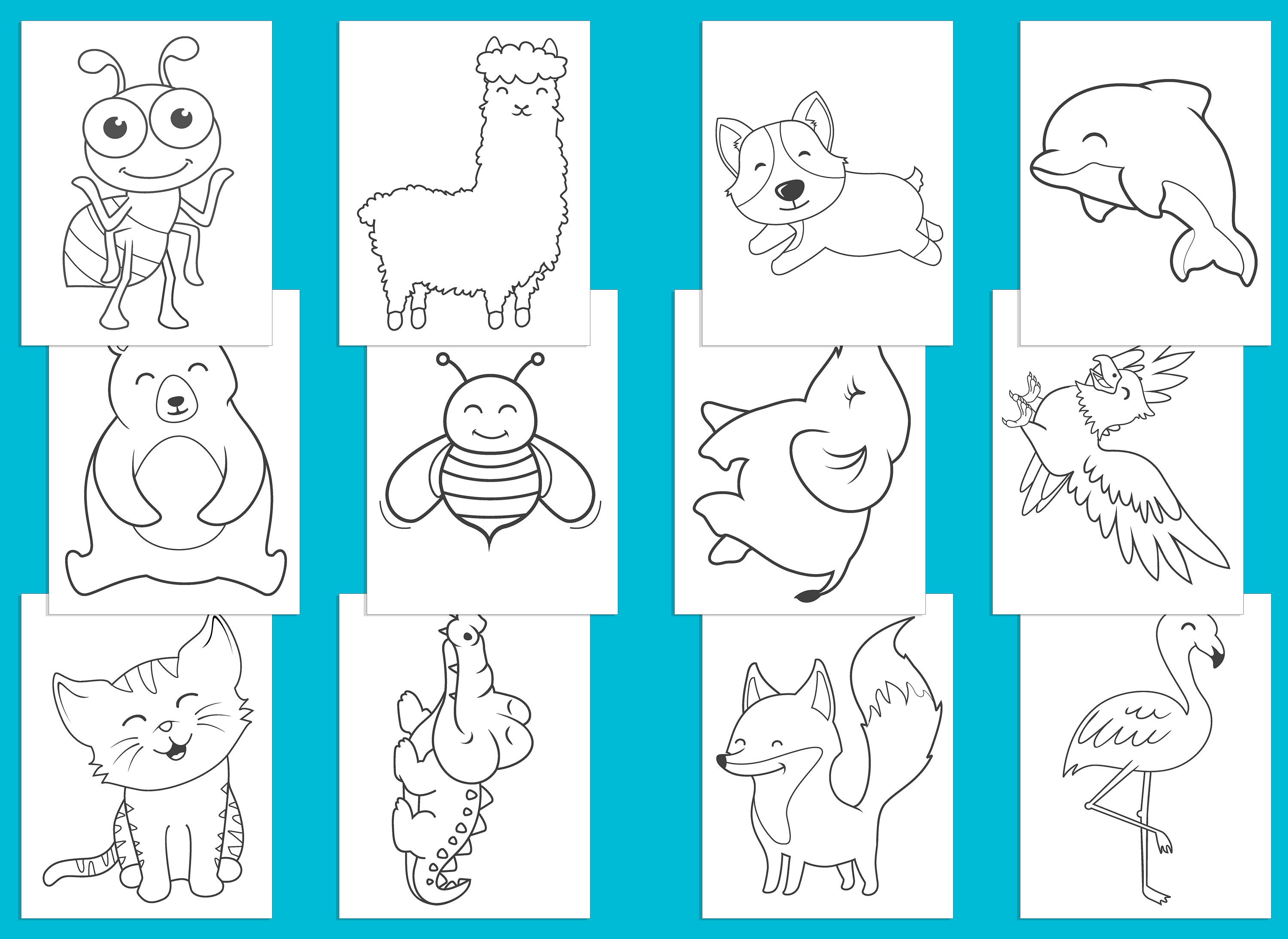 Animal Coloring Pages: 100 Fun Coloring Book Designs – Perfect for ...