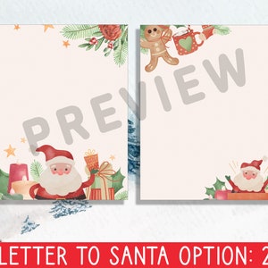Dear Santa Wishes: Fillable & Blank Letter Templates for Festive Dreams ...