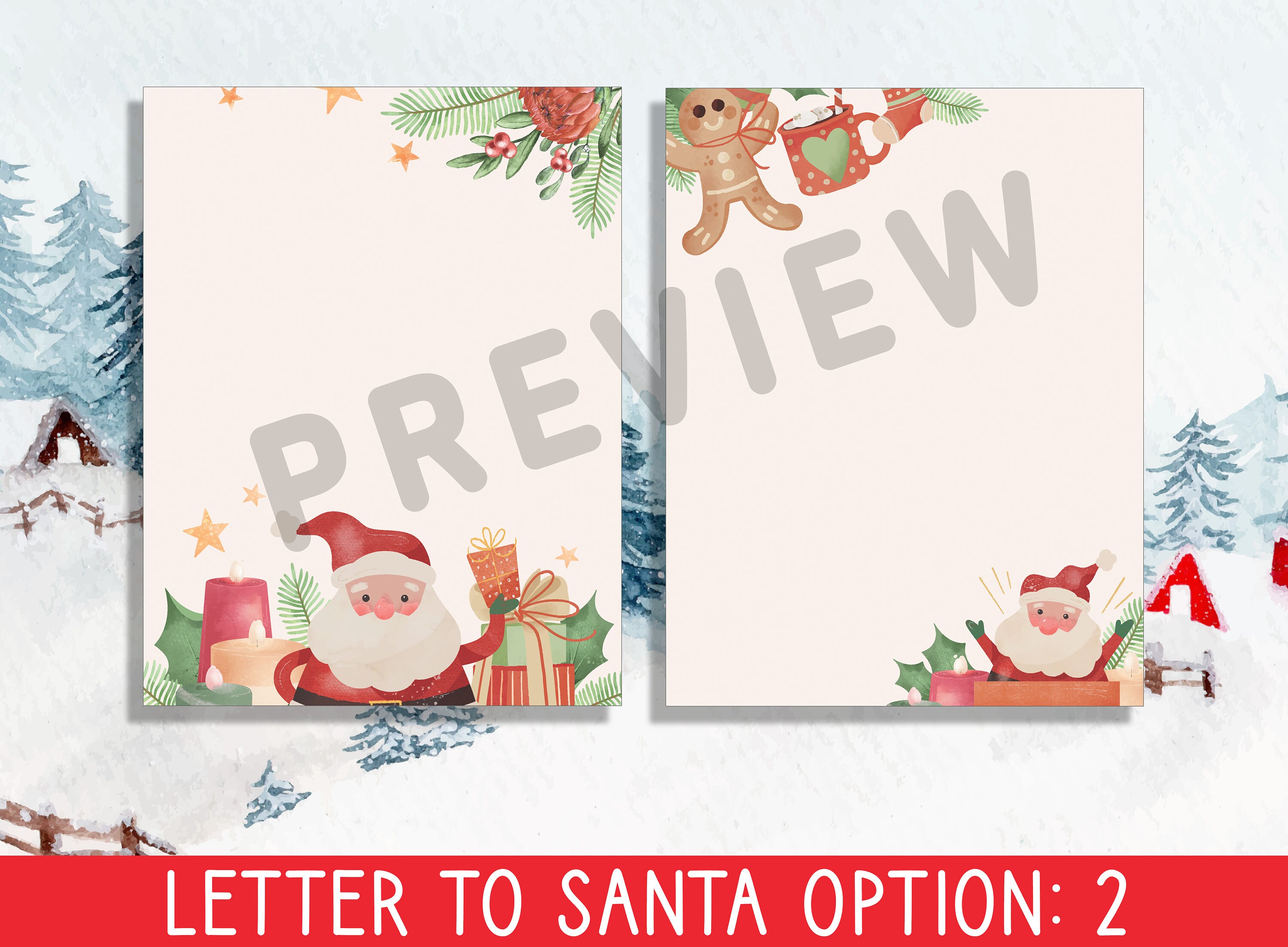 Dear Santa Wishes: Fillable & Blank Letter Templates for - Etsy
