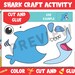 Cute Shark Craft Activity Color Cut and Glue for Prek to - Etsy