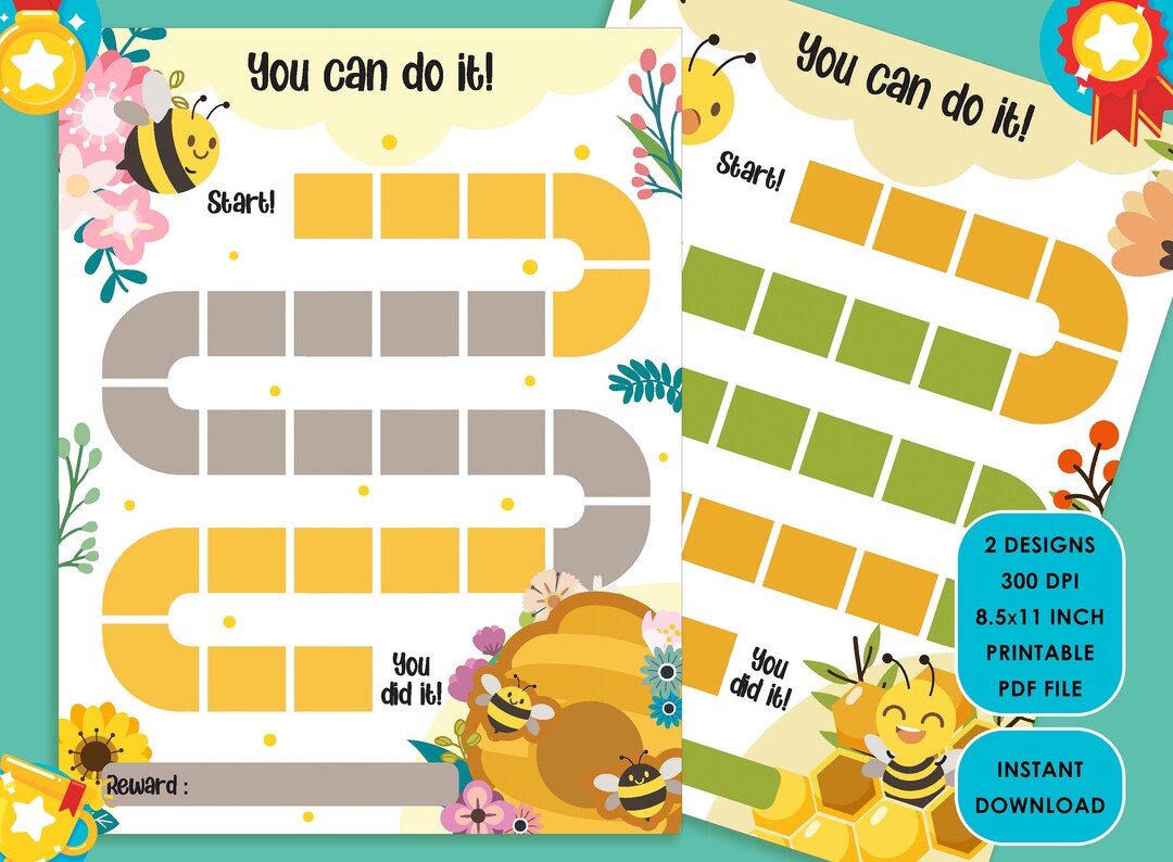 Printable Bee Reward Chart, Honey Bee Behavior Chart, Boy/girl Chore ... Printable Bee Reward Chart, Honey Bee Behavior Chart, Boy/girl Chore ...