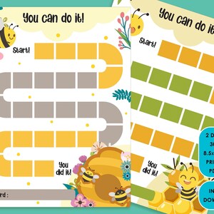 Charming Printable Bee Reward Chart for Kids, Honey Bee-themed Behavior ...
