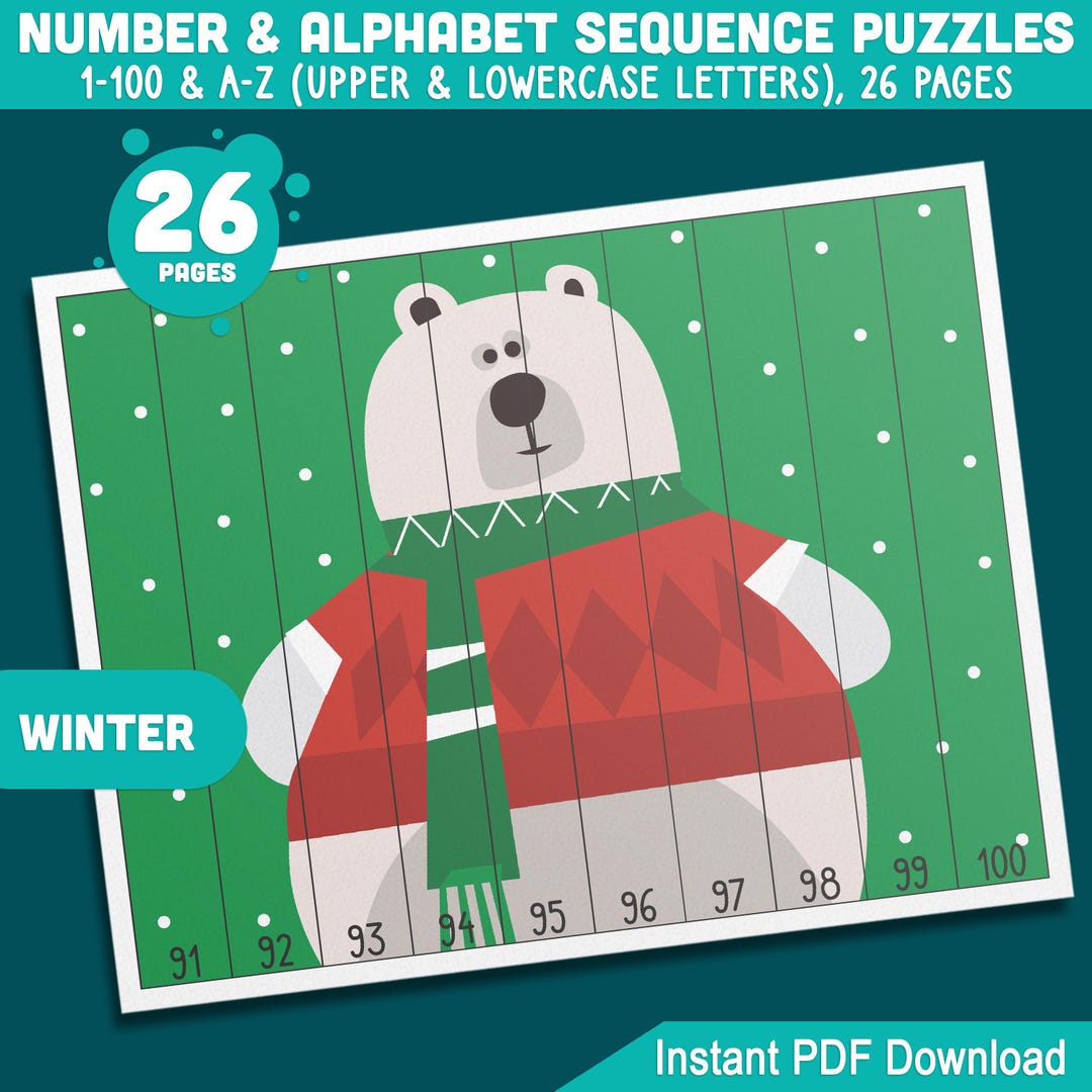 Christmas and Winter Holiday Puzzles for Kids: Number 1-100 and ...