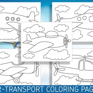 Up, Up, and Away: 25 Fun Air Transport Coloring Pages for Preschool ...