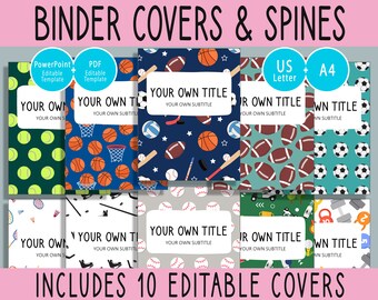 10 Editable Vehicle Binder Covers, Includes 1, 1.5, 2 Spines, Available ...