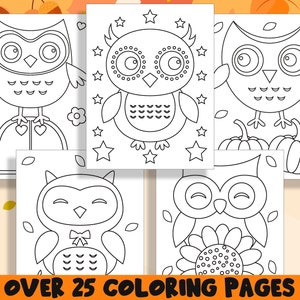 Cute Owl Coloring Pages: 25 Printable Designs for Preschool ...
