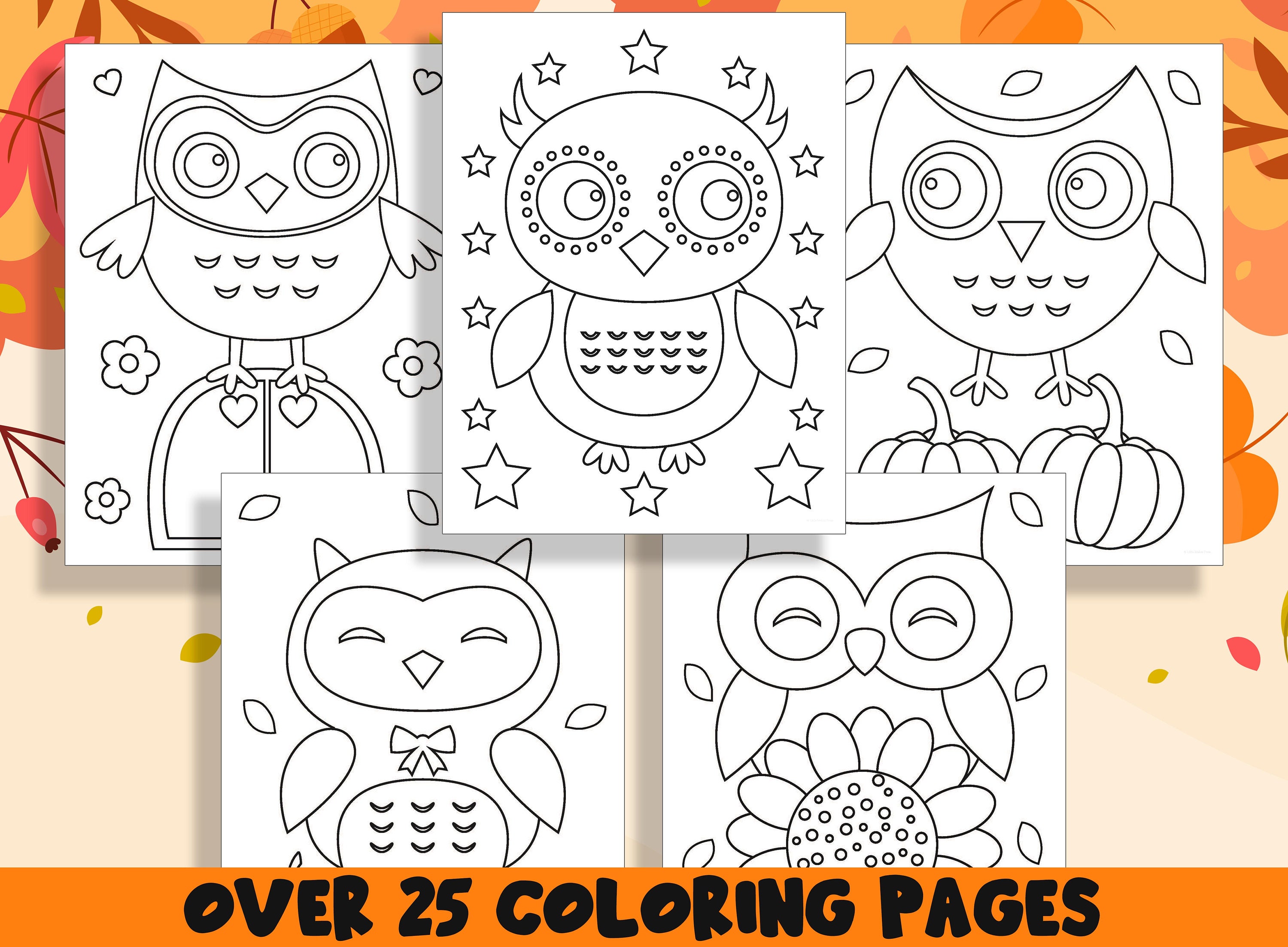 Cute Owl Coloring Pages: 25 Printable Designs for Preschool ...