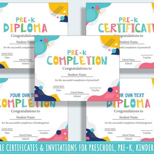 Diploma, Certificate, and Invitation Collection: 37 Editable Pages for ...