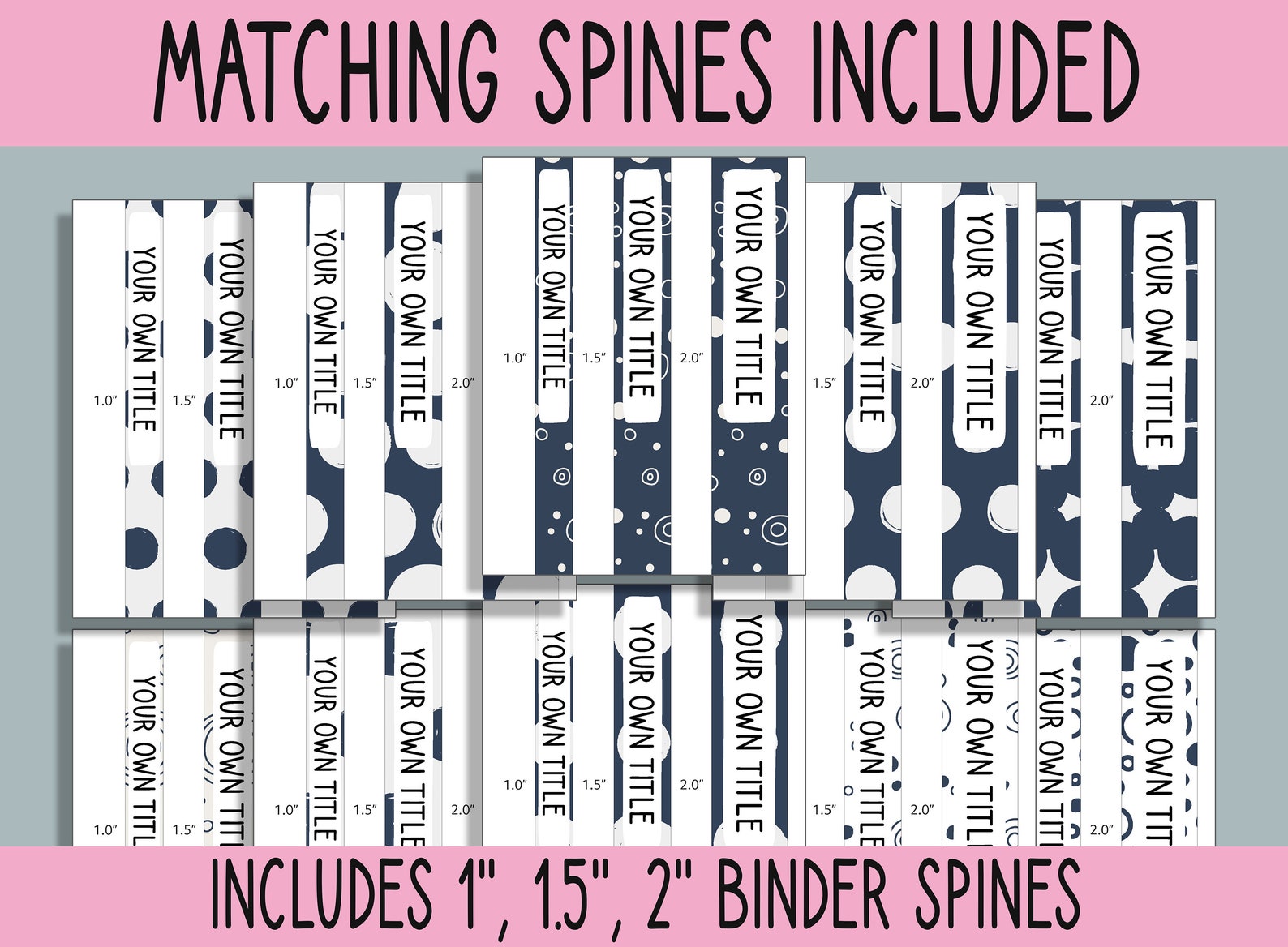 10 Editable Circles and Dots Binder Covers Includes 1 - Etsy