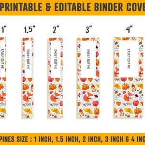 Fall Planner Covers, 10 Editable Binder Covers and Spines, Binder Cover ...