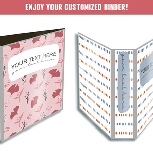 Powerpoint Binder Covers, 10 Printable/editable Geometric and Floral ...