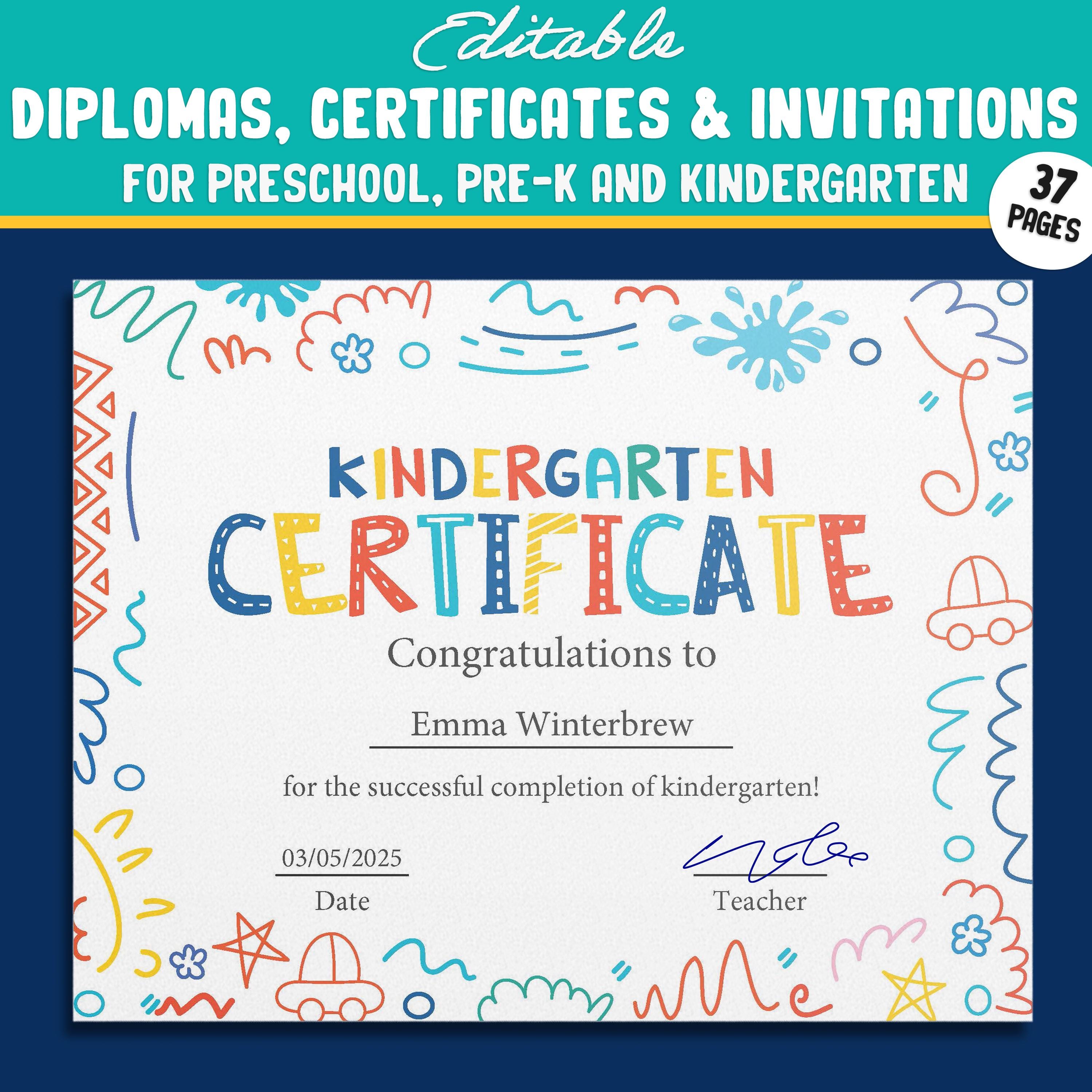 Certificados Pre K Imprimibles Gratis Plantillas Gratis De Diplomas