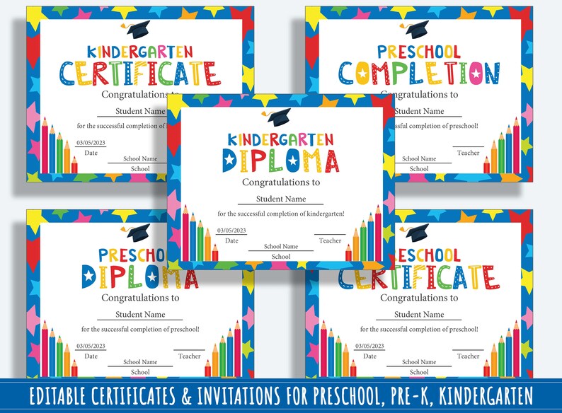 Editable Class Awards End of the Year Awards Diplomas - Etsy