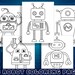 25 Fun Robot Coloring Pages for Preschool and Kindergarten Kids, PDF ...