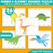 Dinosaur Number and Alphabet Stripe Puzzles: 1-100 and A-Z Printable ...
