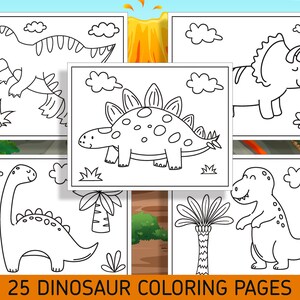Roar-some Fun for Kids 25 Easy Dinosaur Coloring Pages for Kindergarten ...
