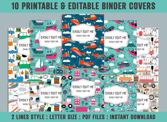 Vehicle Binder Template 10 Printable & Editable Binder - Etsy