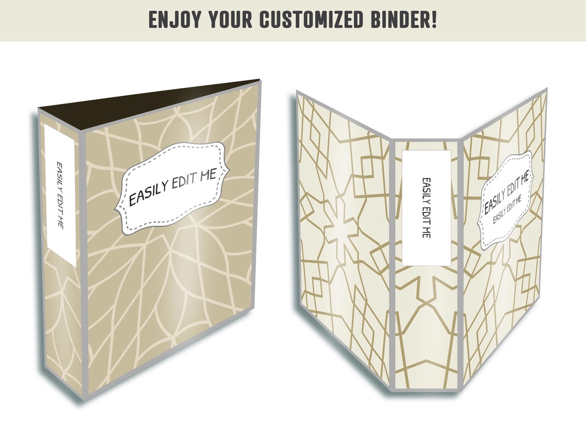 Binder Cover Printable Editable 10 Binder CoversSpines | Etsy