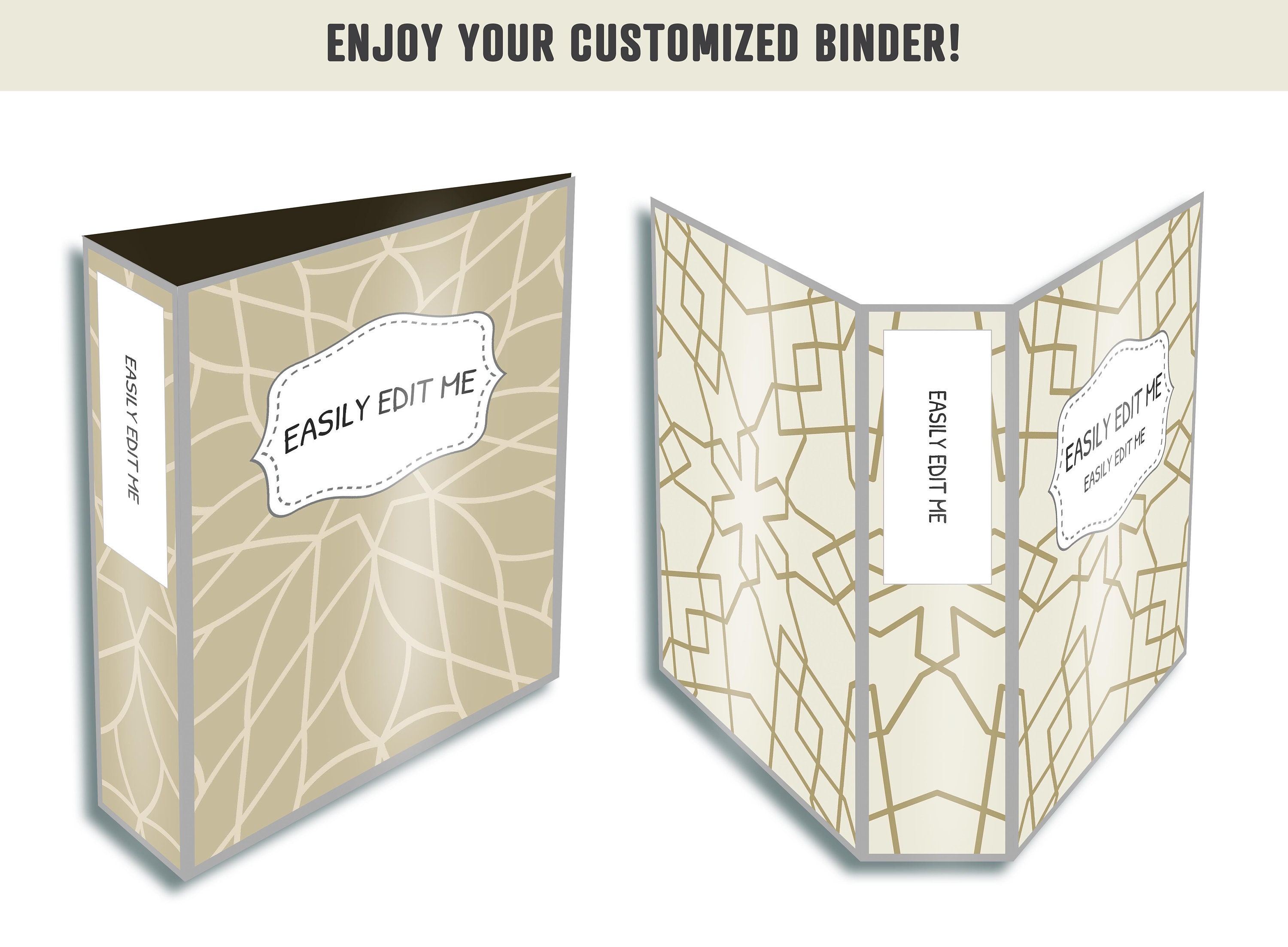 Binder Cover Printable Editable, 10 Binder Covers+spines, Binder ...