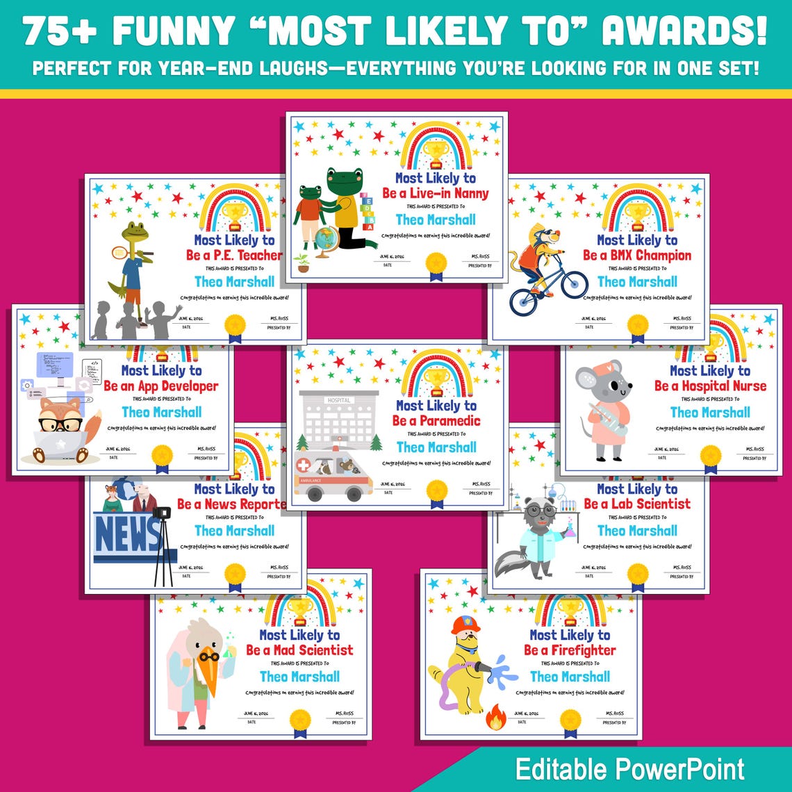 Funny “most Likely To” Award Certificates – 75 Hilarious Editable ...