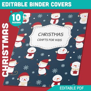 Christmas Gifts Santa Snowmen Candy Binder Cover, 10 Printable/editable ...