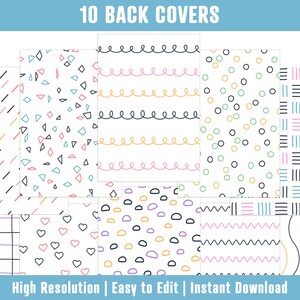 Powerpoint Binder Covers, 10 Printable/editable Simple Minimalist ...