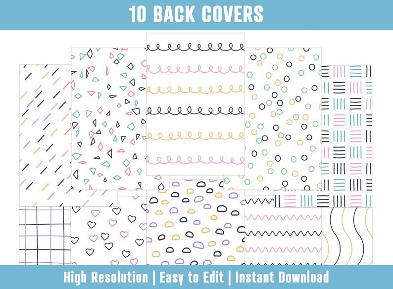 Powerpoint Binder Covers, 10 Printable/editable Simple Minimalist ...