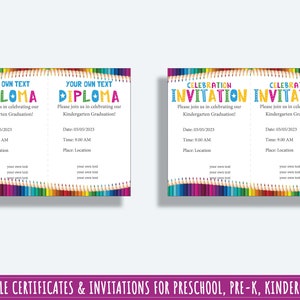Editable Preschool Awards, Completion Certificates, Diplomas, and ...